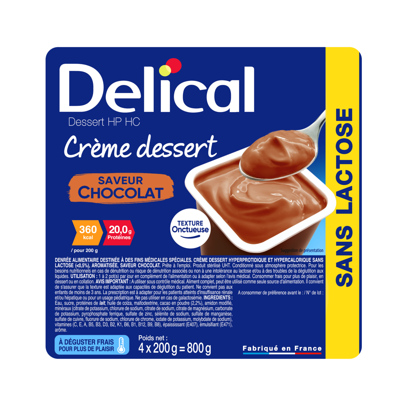 Delical Crème dessert sans lactose - Delical