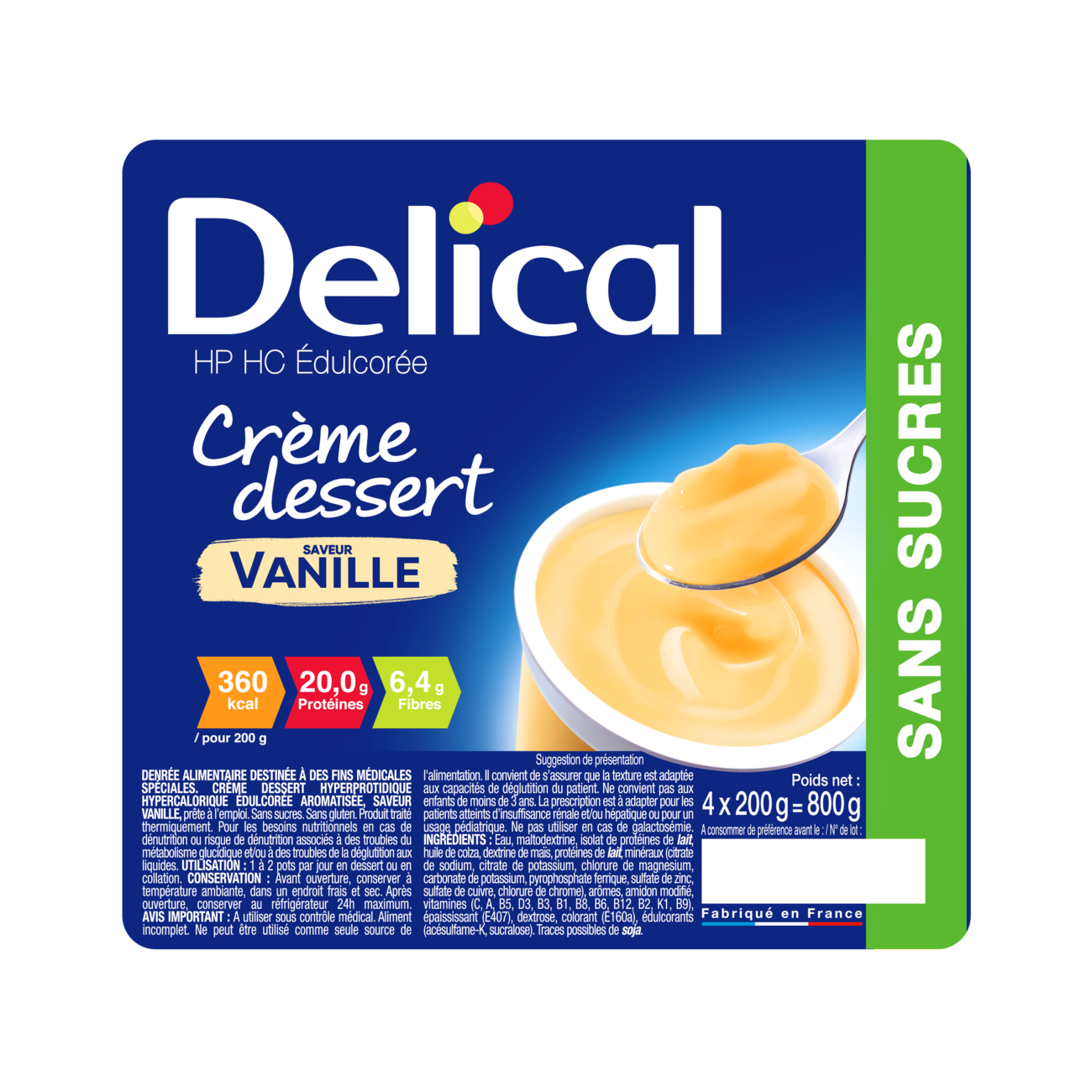 Delical crème sans sucres - Delical